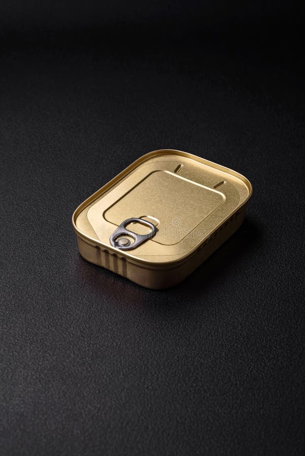 Tin or Aluminum Rectangular Can of Canned Food with a Key Stock Photo ...