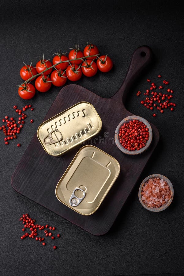 Tin or Aluminum Rectangular Can of Canned Food with a Key Stock Image ...