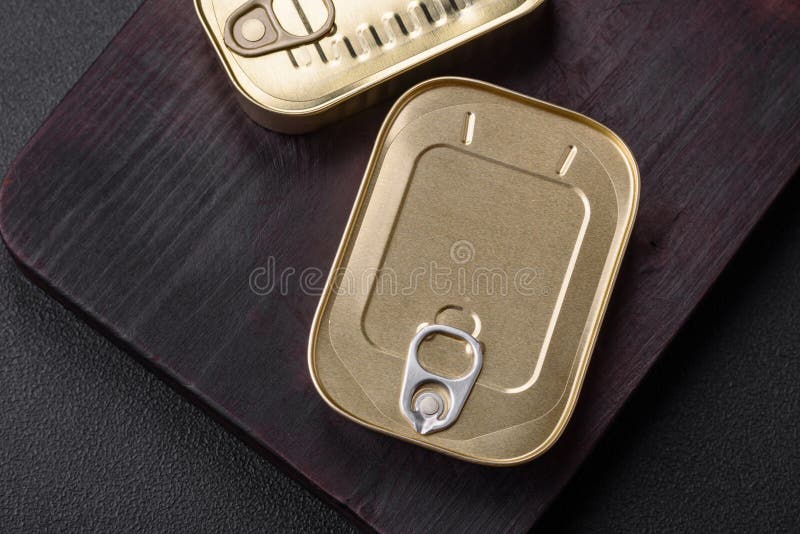 Tin or Aluminum Rectangular Can of Canned Food with a Key Stock Image ...