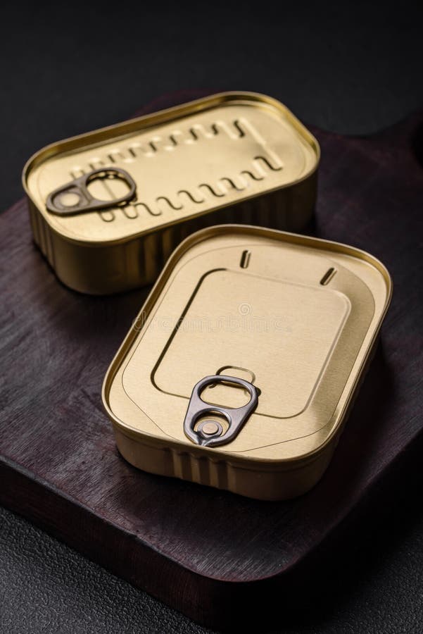 Tin or Aluminum Rectangular Can of Canned Food with a Key Stock Image ...