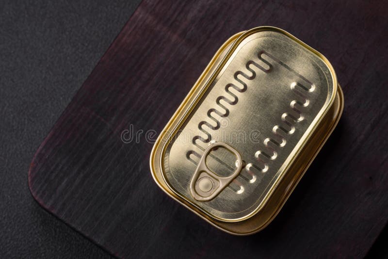 Tin or Aluminum Rectangular Can of Canned Food with a Key Stock Photo ...