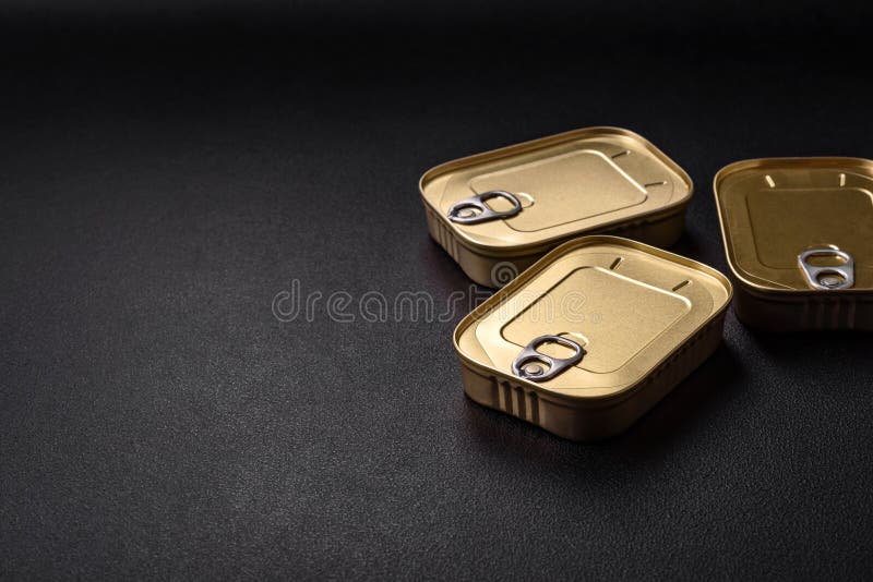 Tin or Aluminum Rectangular Can of Canned Food with a Key Stock Photo ...