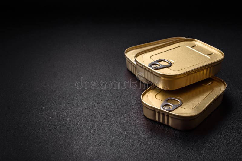 Tin or Aluminum Rectangular Can of Canned Food with a Key Stock Image ...