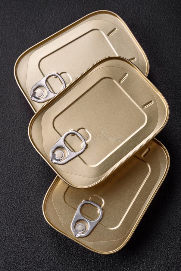 Tin or Aluminum Rectangular Can of Canned Food with a Key Stock Photo ...