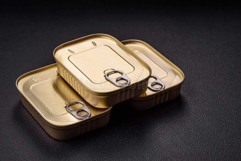 Tin or Aluminum Rectangular Can of Canned Food with a Key Stock Photo ...