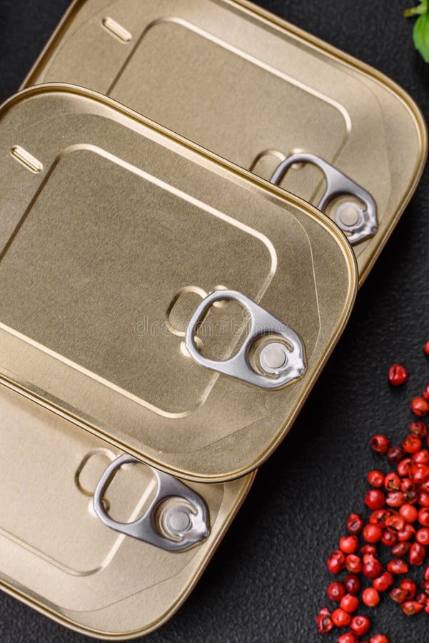 Tin or Aluminum Rectangular Can of Canned Food with a Key Stock Image ...