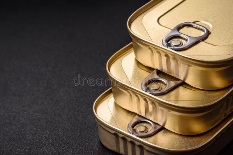 Tin or Aluminum Rectangular Can of Canned Food with a Key Stock Image ...