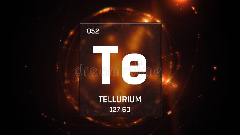 Tin As Element 50 of the Periodic Table 3D Illustration on Orange ...