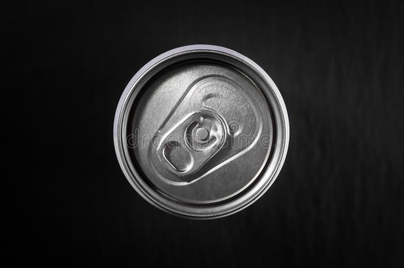 Tin Beer Can on a Background of Gray Stone Top View Stock Photo - Image ...