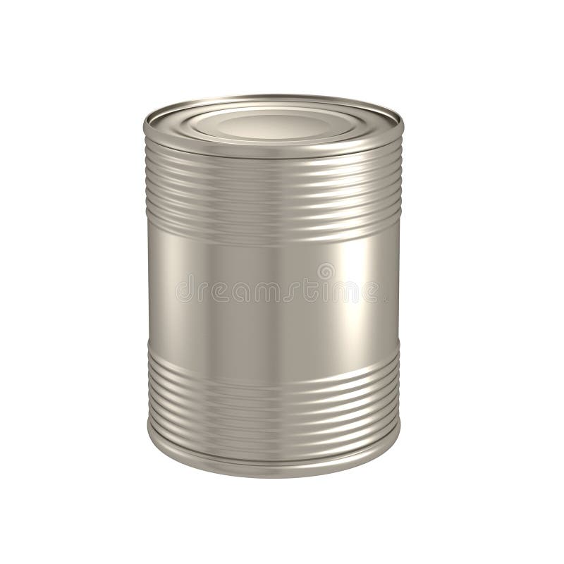White tin can stock illustration. Illustration of object - 28993181