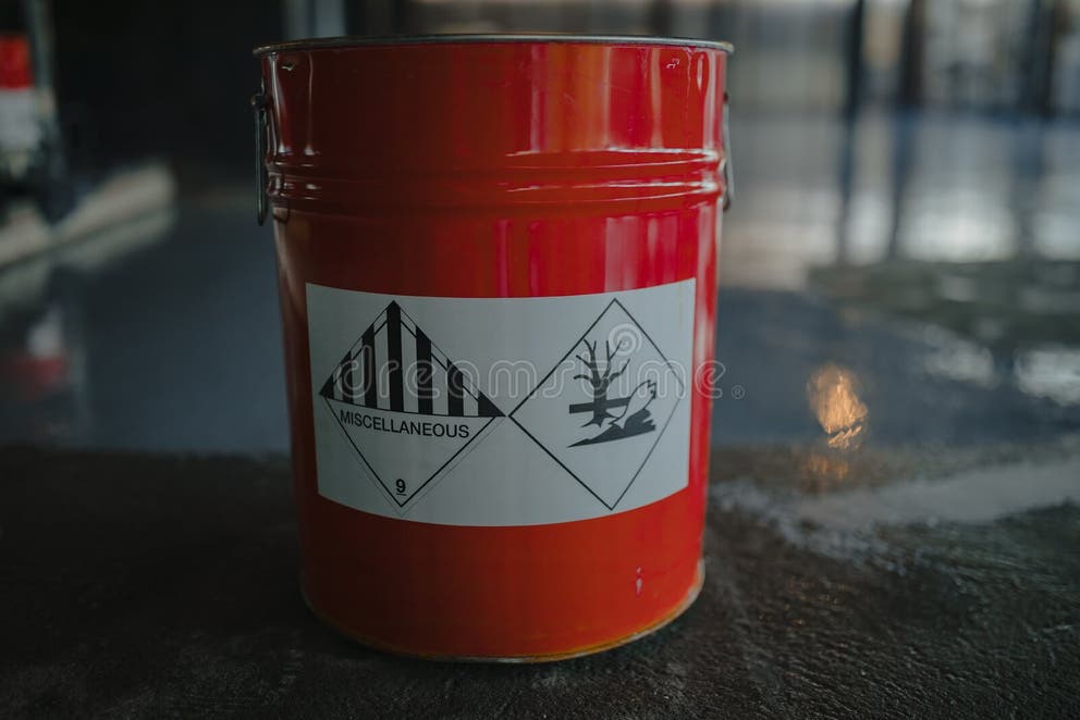 Tin Bucket with Toxic Composition and Epoxy Resin Inside Stock Image ...