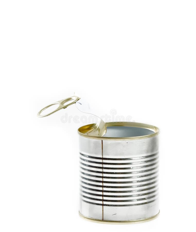 Opened pineapple can stock photo. Image of isolated, metal - 4130844