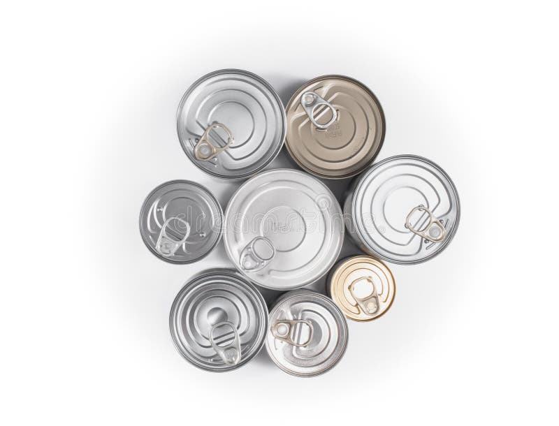 Tin Can. Conserved Junk Food without Label Stock Image - Image of group ...