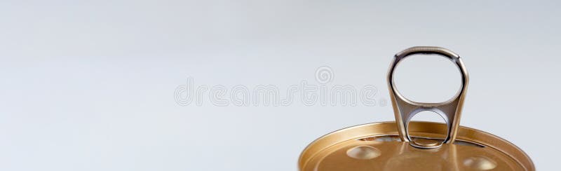 Tin Can Easy Open End. Pop-top Lid. Flat Lay Stock Image - Image of ...