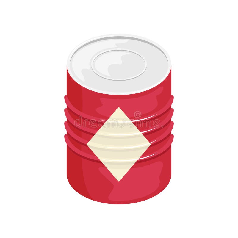 A Tin Can with a Label. 3D Vector Illustration Stock Vector ...