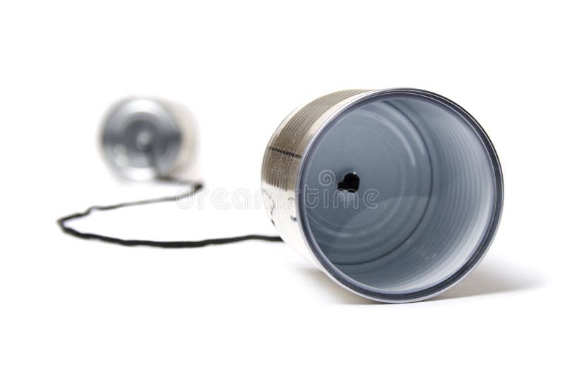 Can phone stock image. Image of speaker, message, thread - 10942889