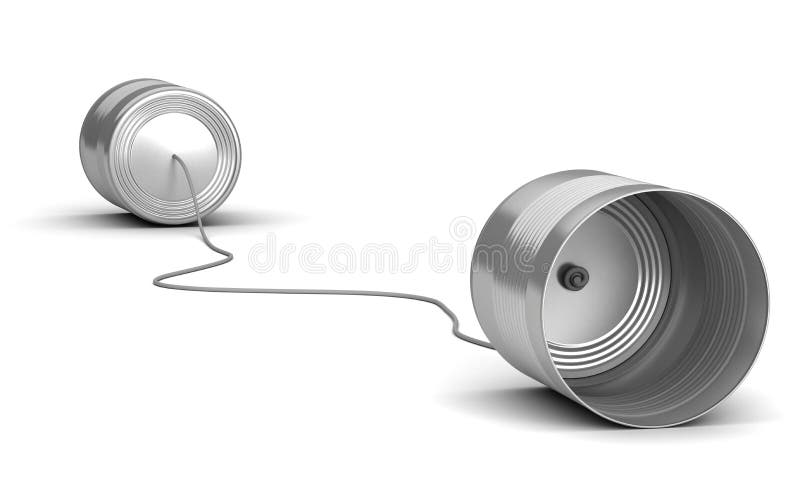 Tin can toy telephone stock photo. Image of closeup, playthings - 16440074