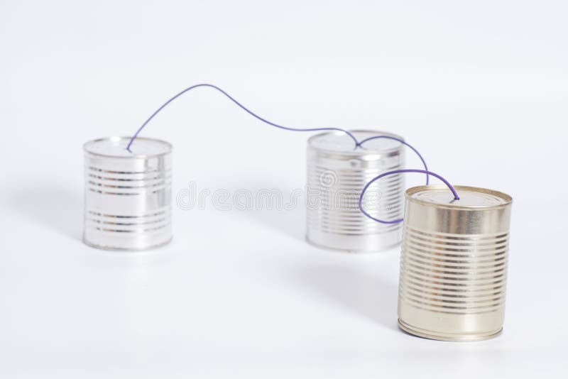 Tin can phone stock image. Image of obsolete, connection - 62541463