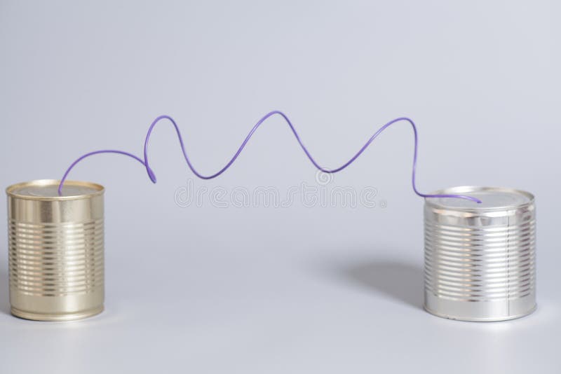 Tin Can Phone.communication Concept Stock Photo - Image of isolated ...