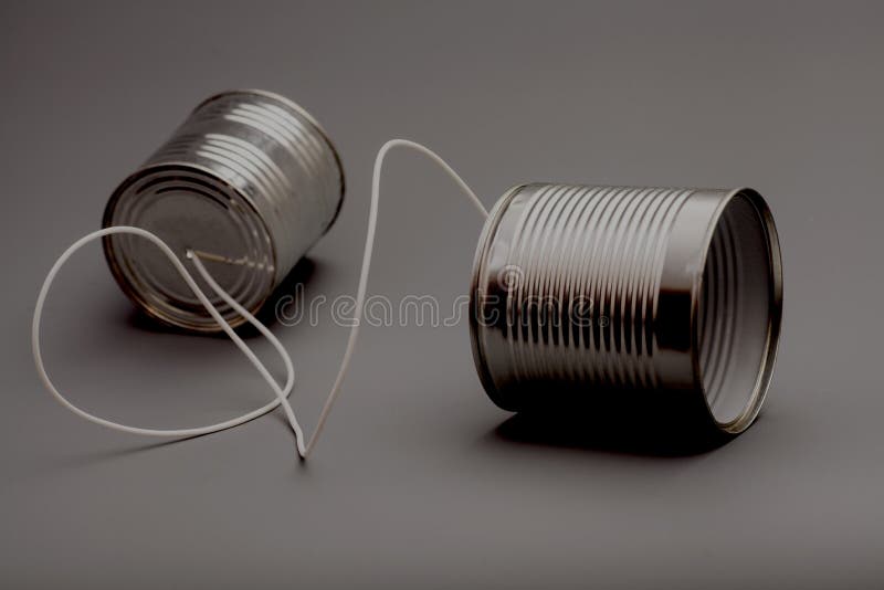 Tin Can Phone.communication Concept Stock Photo - Image of ...
