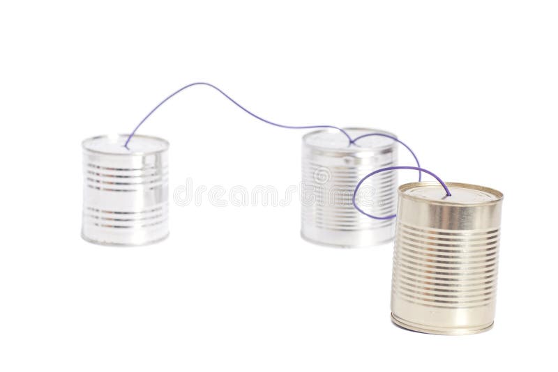 Tin Can Phone.communication Concept Stock Image - Image of sound, cord ...