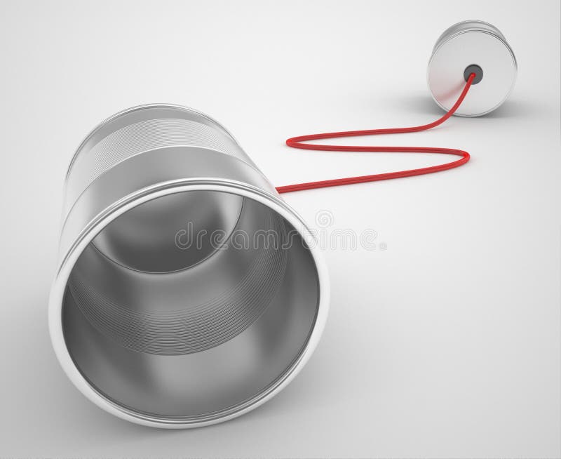 Tin can phone stock photo. Image of playful, antique - 21383442
