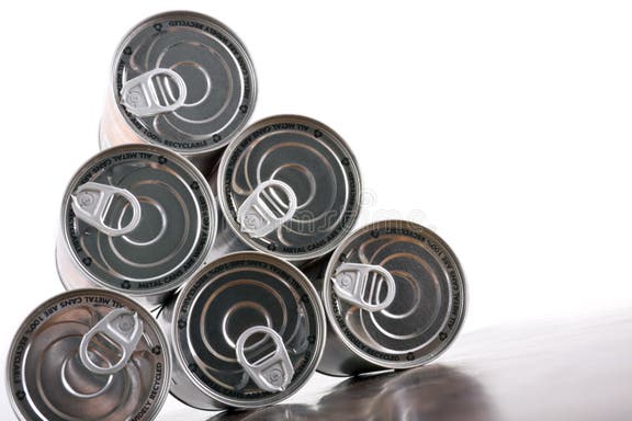 Tin can pyramid stock image. Image of preserved, recycling - 7337281