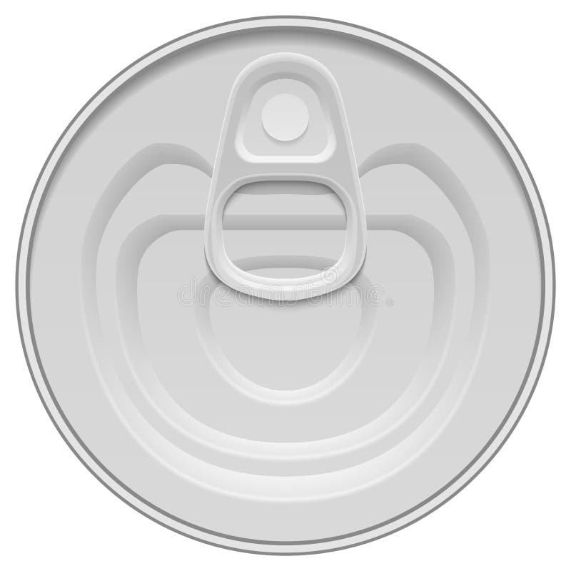 Tin Can Realistic Top View Mockup. Aluminum Packaging Stock ...