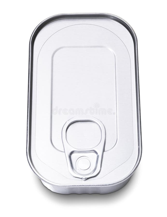 Tin or can shot from above stock image. Image of shiny - 119308655