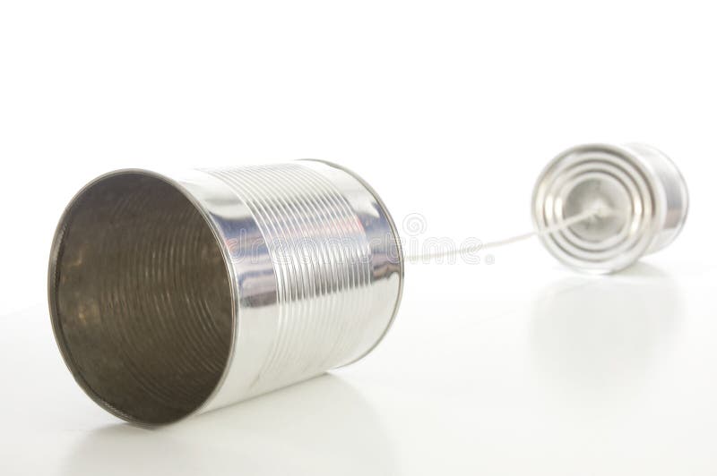 Can phone stock image. Image of speaker, message, thread - 10942889