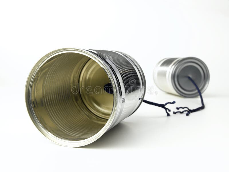 Tin Can Telephone stock photo. Image of connection, phone - 44941938