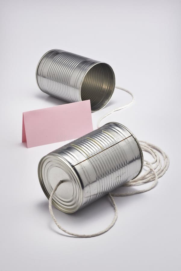 Tin Can Telephone stock image. Image of string, listening - 85249163