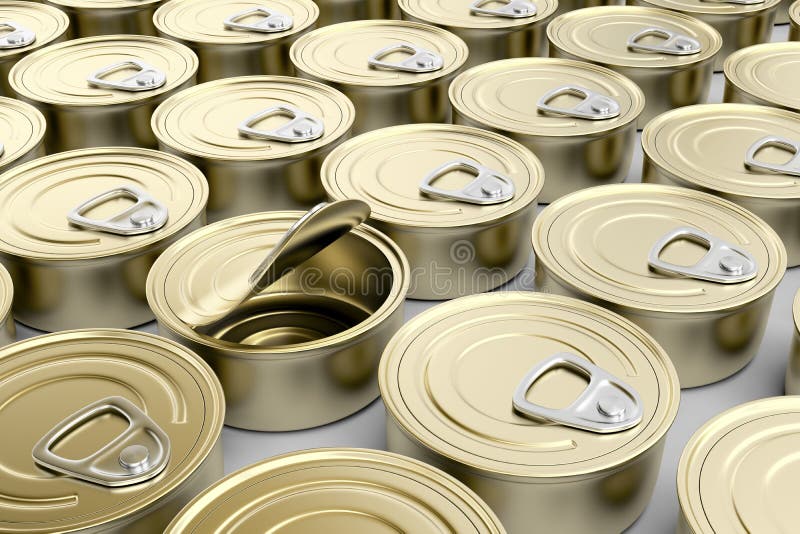 Tin cans stock illustration. Illustration of product - 32554649