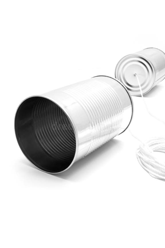 Tin cans and string stock image. Image of speech, talk - 527687