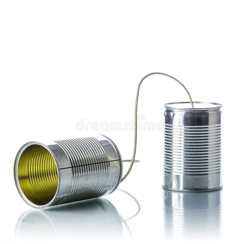 Tin cans and string stock photo. Image of communication - 527686