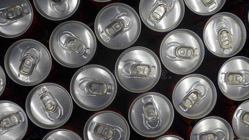 Tin cans viewed from above stock image. Image of drink - 93960749