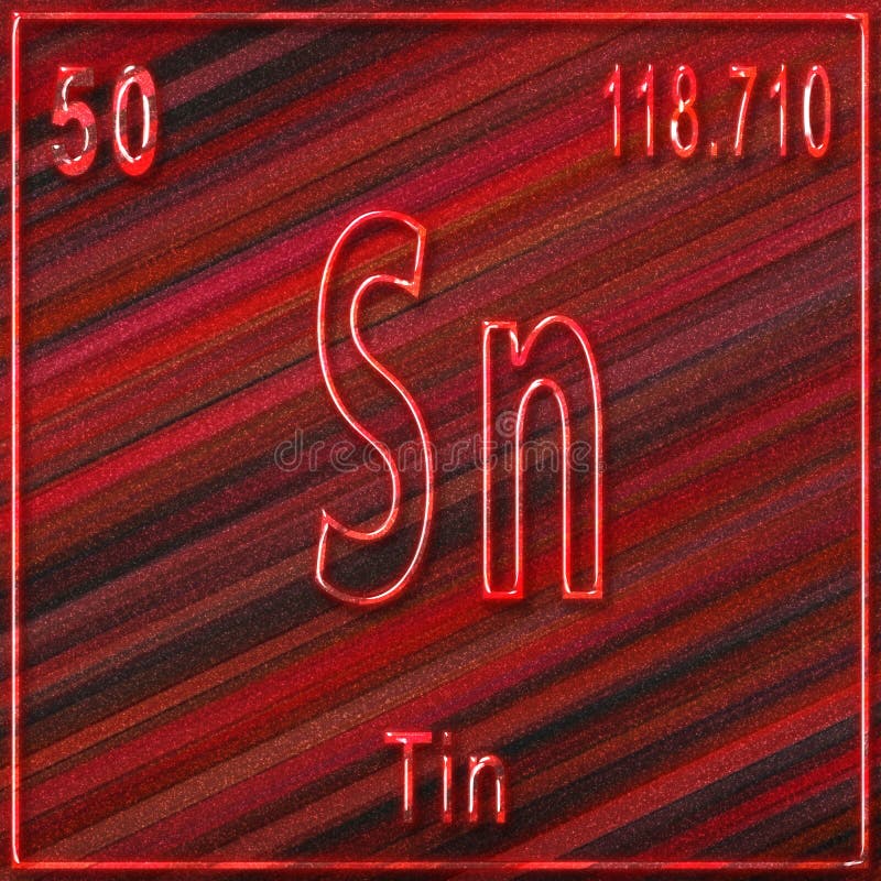 Tin Chemical Element, Sign with Atomic Number and Atomic Weight Stock ...