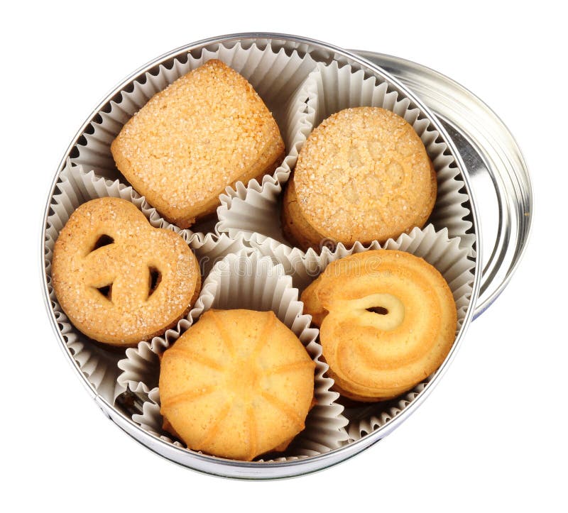 Tin of Danish Butter Biscuits Imagen de archivo - Imagen de danés, tapa ...