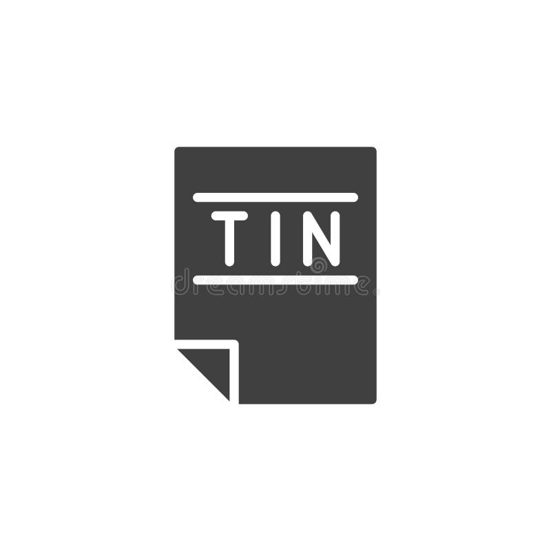 TIN document vector icon stock illustration. Illustration of design ...
