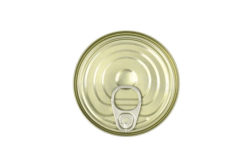 Tin of food, top view stock photo. Image of steel, nutrition - 267872828