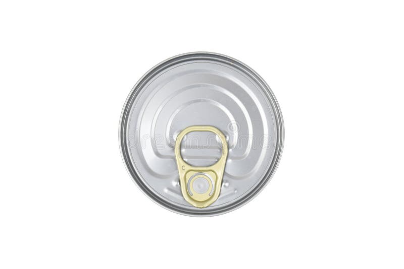 Tin of food, top view stock photo. Image of steel, closeup - 267872832