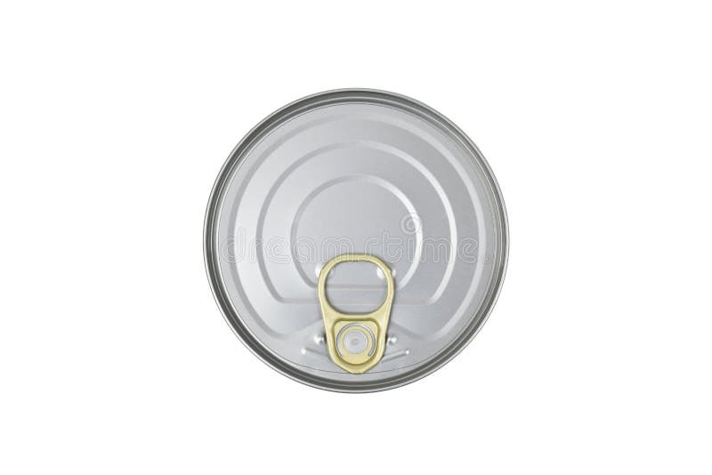 Tin of food, top view stock photo. Image of steel, nutrition - 267872828
