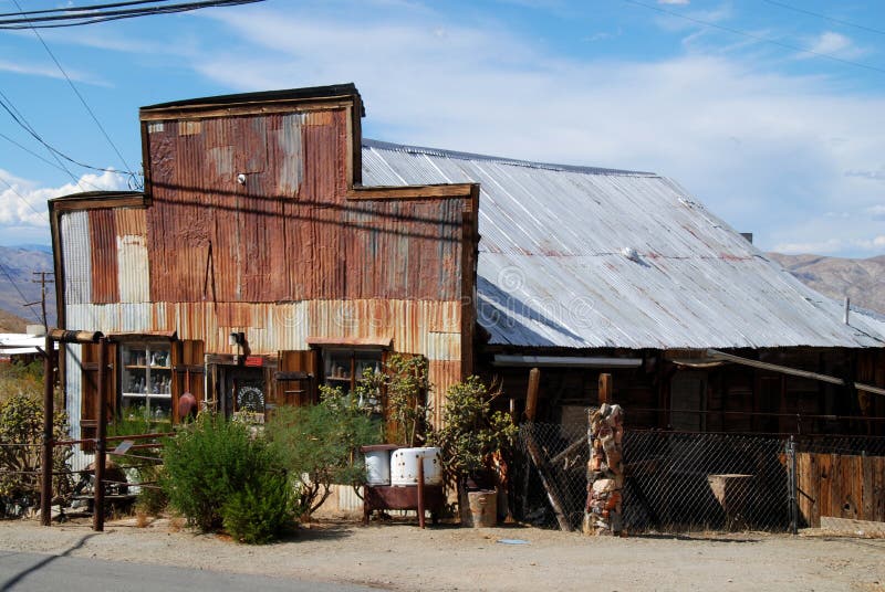 Tin house stock image. Image of silver, face, leaning - 37737173