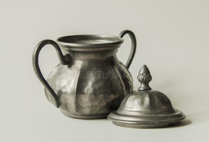 Tin Jug stock image. Image of metal, vintage, small, cover - 82124525