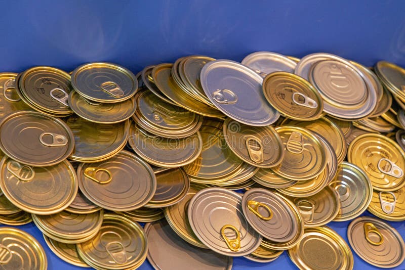 Tin Lids Pull Tabs stock image. Image of tabs, package - 242871631