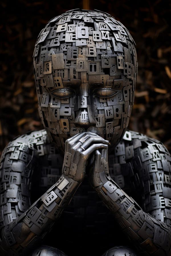 Tin man of letters stock illustration. Illustration of clash - 300712560