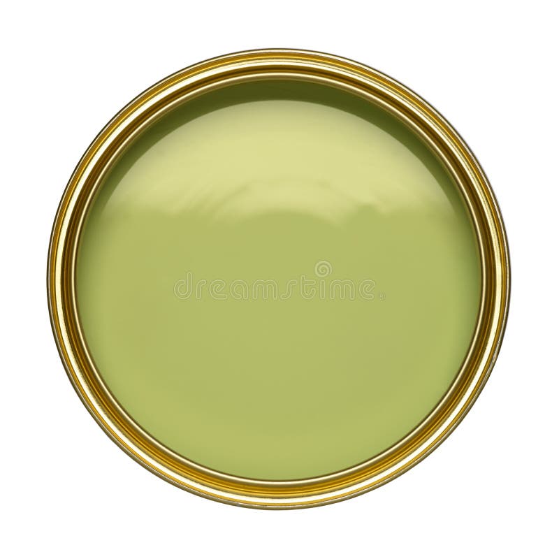TIN of GREEN PAINT on WHITE BACKGROUND Stock Image - Image of ...