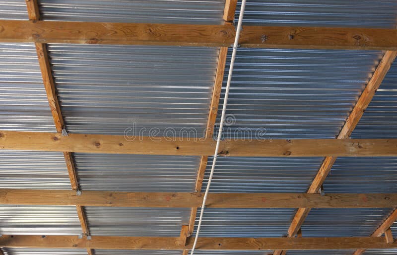 Tin roof stock image. Image of pattern, building, sheet - 254063877