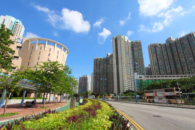 Tin Shui Wai District in Hong Kong at Day Stock Photo - Image of ...