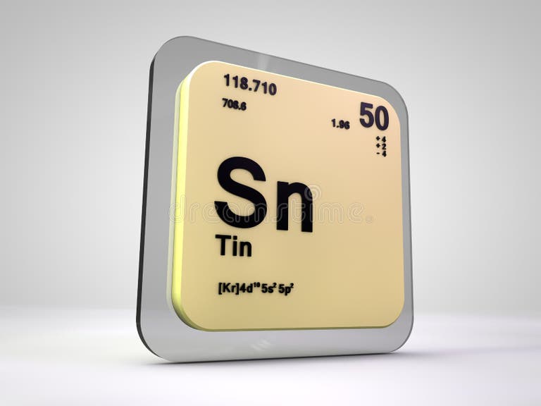 Tin - Sn - Chemical Element Periodic Table Stock Illustration ...